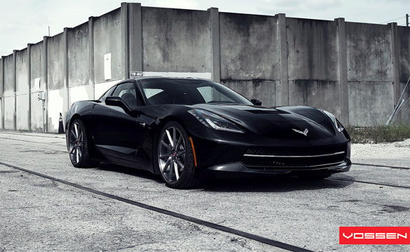 [PICS] Vossen's Precision Series Wheels on a Black C7 Corvette Stingray ...