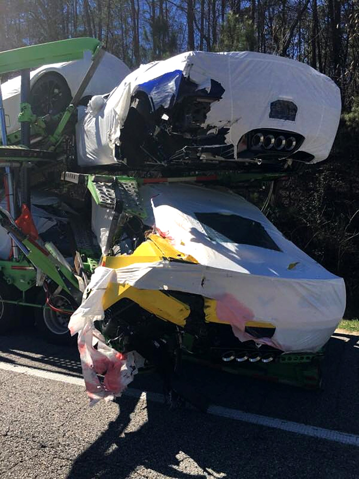[ACCIDENT] Brand New 2017 Corvettes Damaged in Alabama Transporter ...