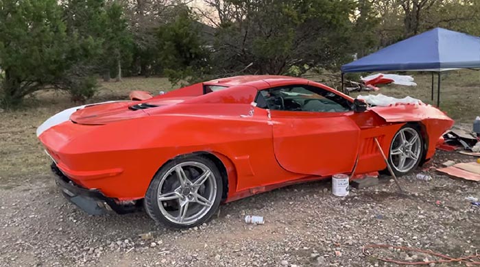 [VIDEO] Building a Retro-Bodied C8 Corvette Project in the Driveway ...