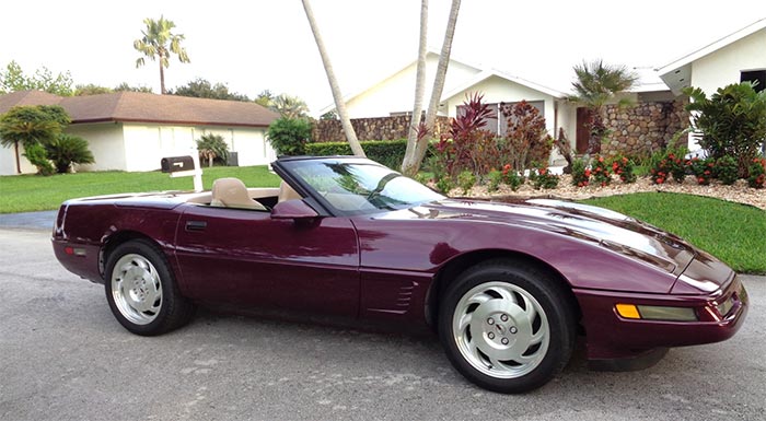 Corvettes for Sale: Rare Purple Metallic 1995 Corvette Convertible ...