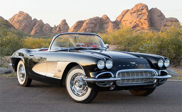 Corvettes for Sale: Black/Silver 1961 Corvette on Bring a Trailer ...