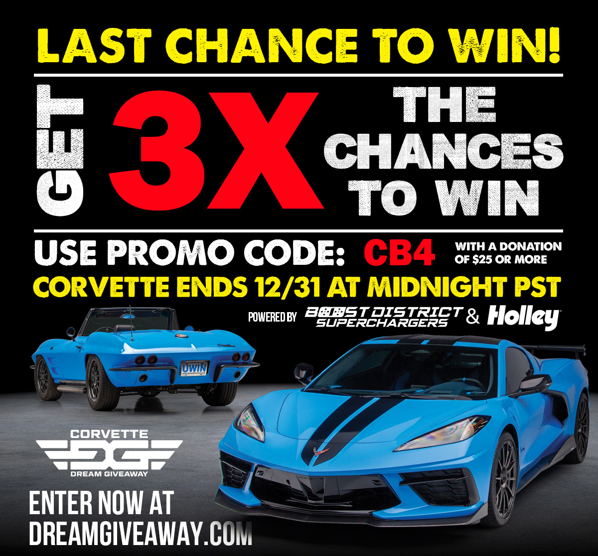 Ends 12/31: Win Two Corvettes & $50K Cash in the Corvette Dream ...