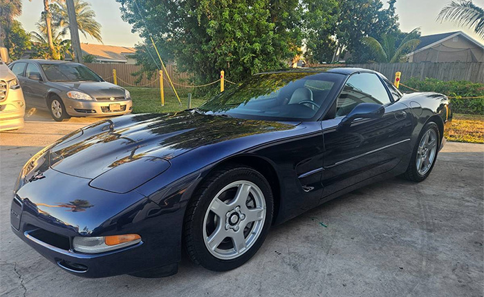Corvettes for Sale: Rare Navy Blue 1999 Corvette with 38K Miles Offered ...