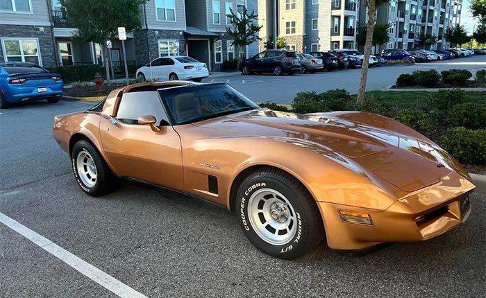 Corvettes for Sale: 4K-Mile Gold Metallic 1982 Corvette on Bring a ...