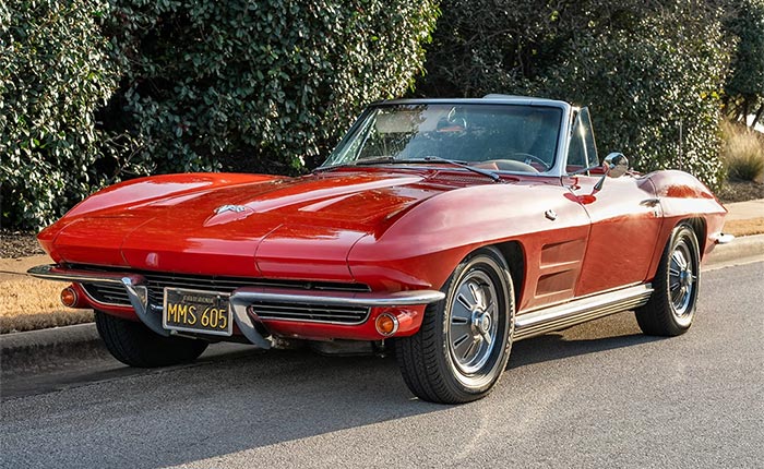 Corvettes for Sale: Red/White 1964 Corvette Convertible Offered on ...