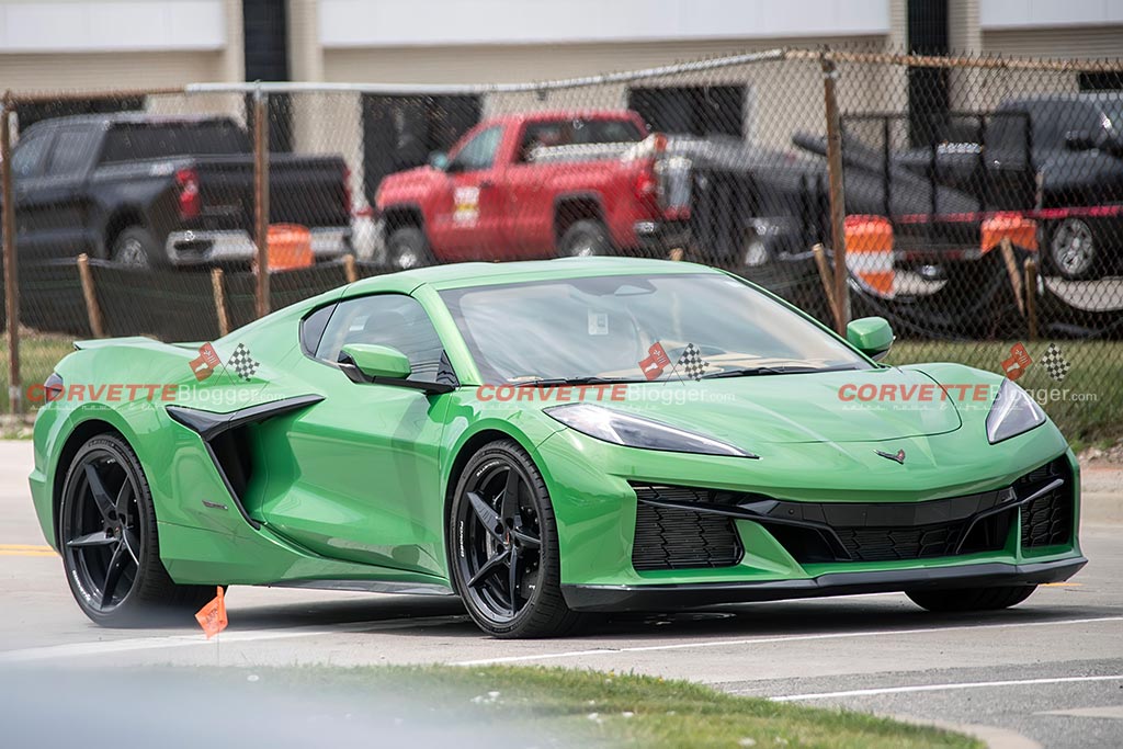  SPIED Roswell Green 2026 Corvette Z06 Captured In Detroit Corvette