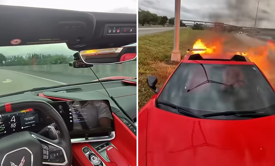 [ACCIDENT] Watch the Scary Moment a C8 Corvette Stingray Convertible ...