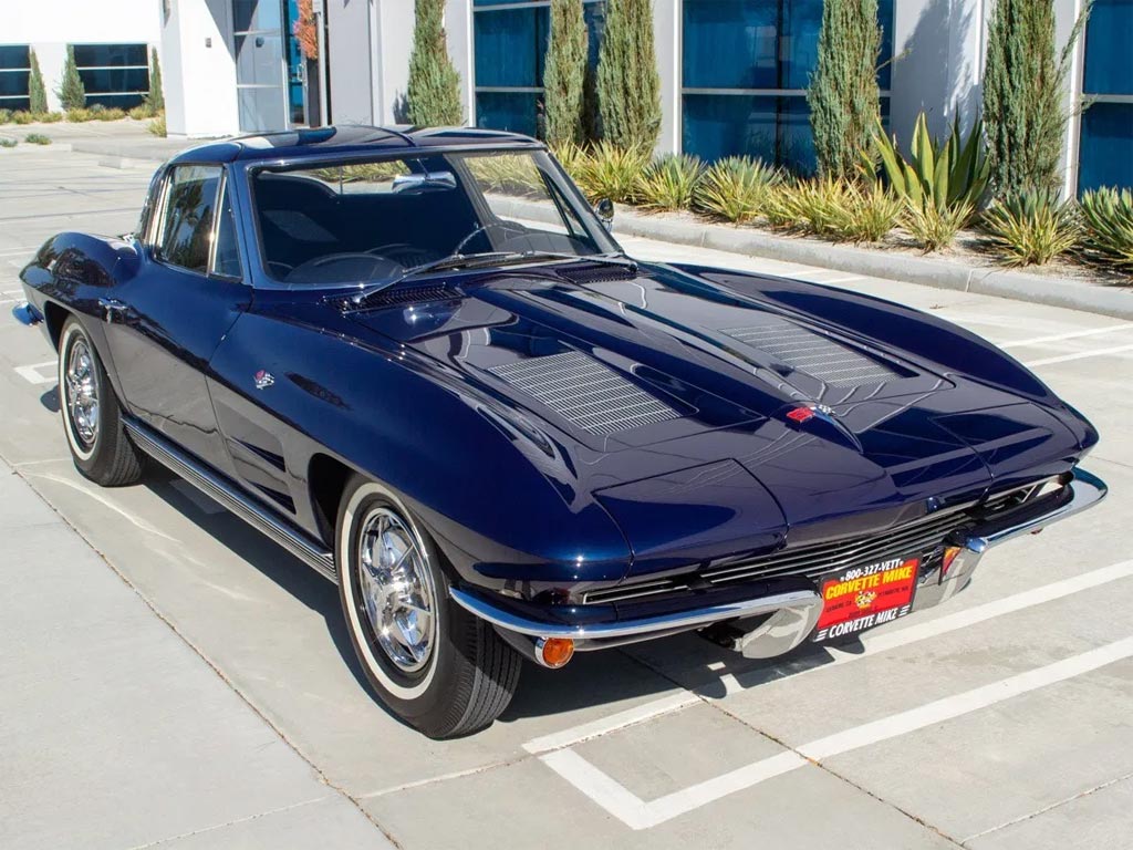 Corvettes for Sale: Daytona Blue 1963 Corvette Split-Window with Rare ...
