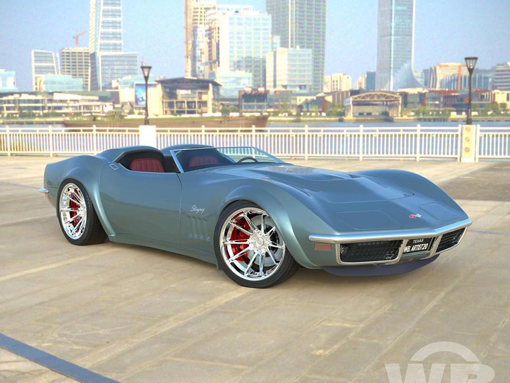 Digital Artist Creates Ultimate C3 Corvette Speedster Because Roofs are ...