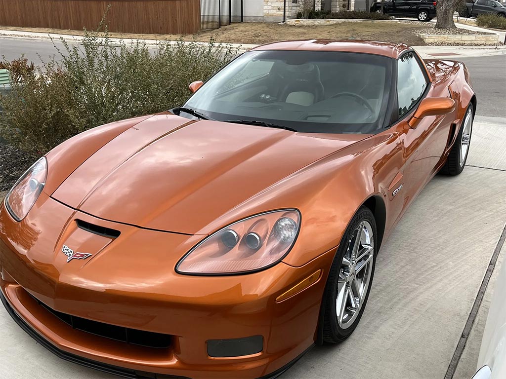 Corvettes for Sale: 3K-Mile 2008 Corvette Z06 in Atomic Orange at BaT ...