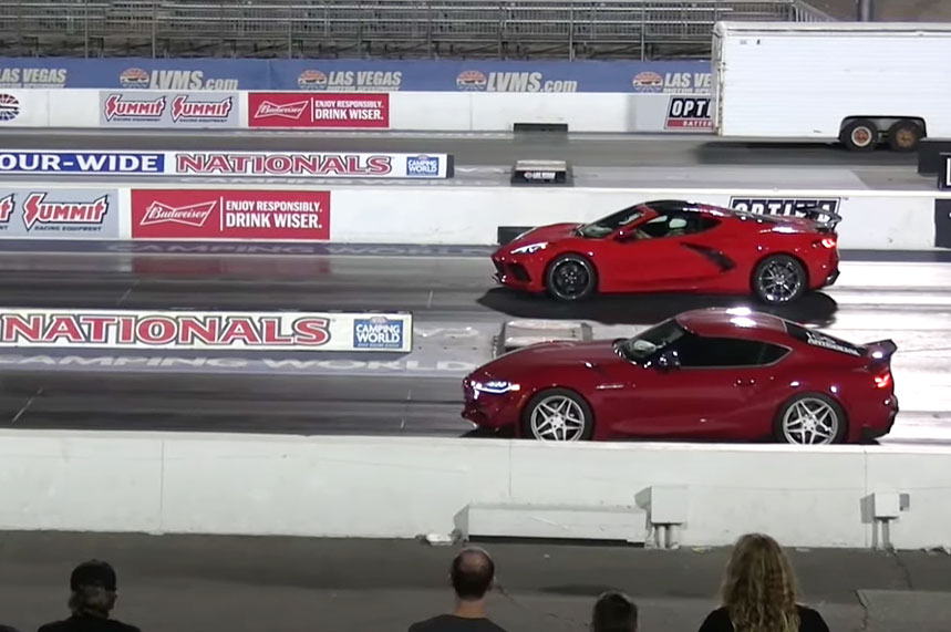 [VIDEO] C8 Corvette Stingray Battles Supra, Camaro in Quarter Mile ...