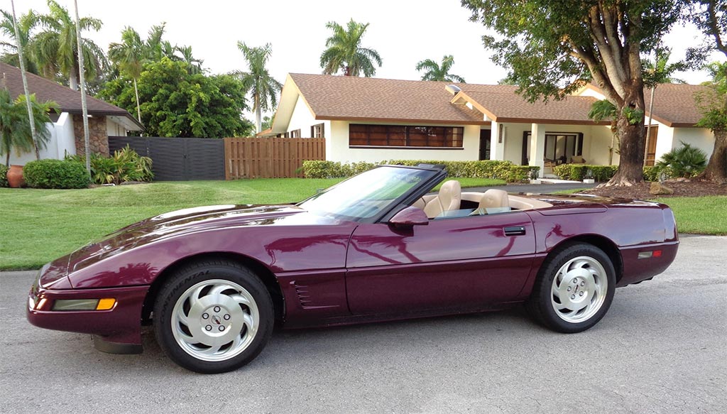 Corvettes for Sale: Rare Purple Metallic 1995 Corvette Convertible ...