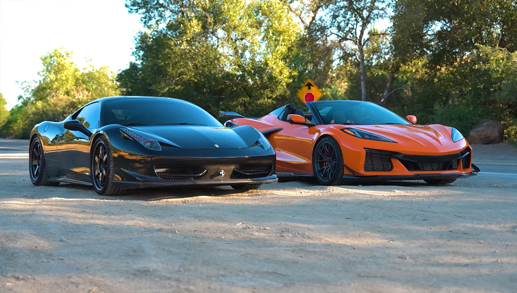 [VIDEO] It's Master vs Apprentice in YouTube Matchup of Ferrari 458 Italia and C8 Corvette Z06 ...