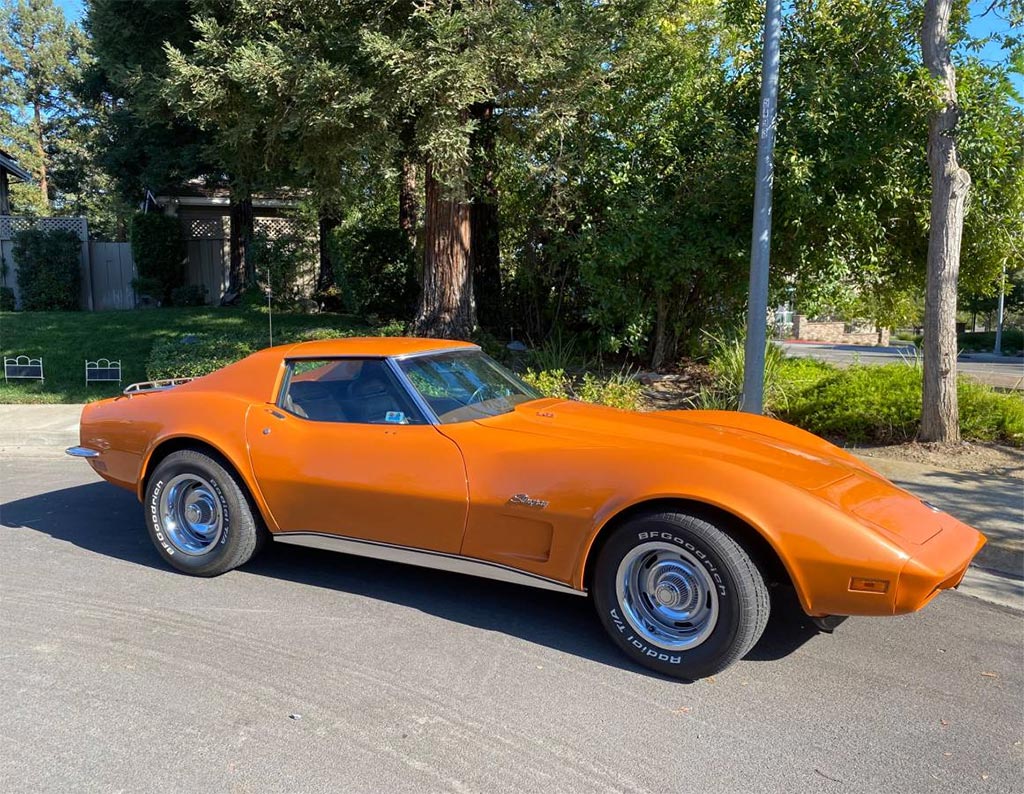 Corvettes for sale: 1973 Corvette with L82 and Original Orange Paint ...