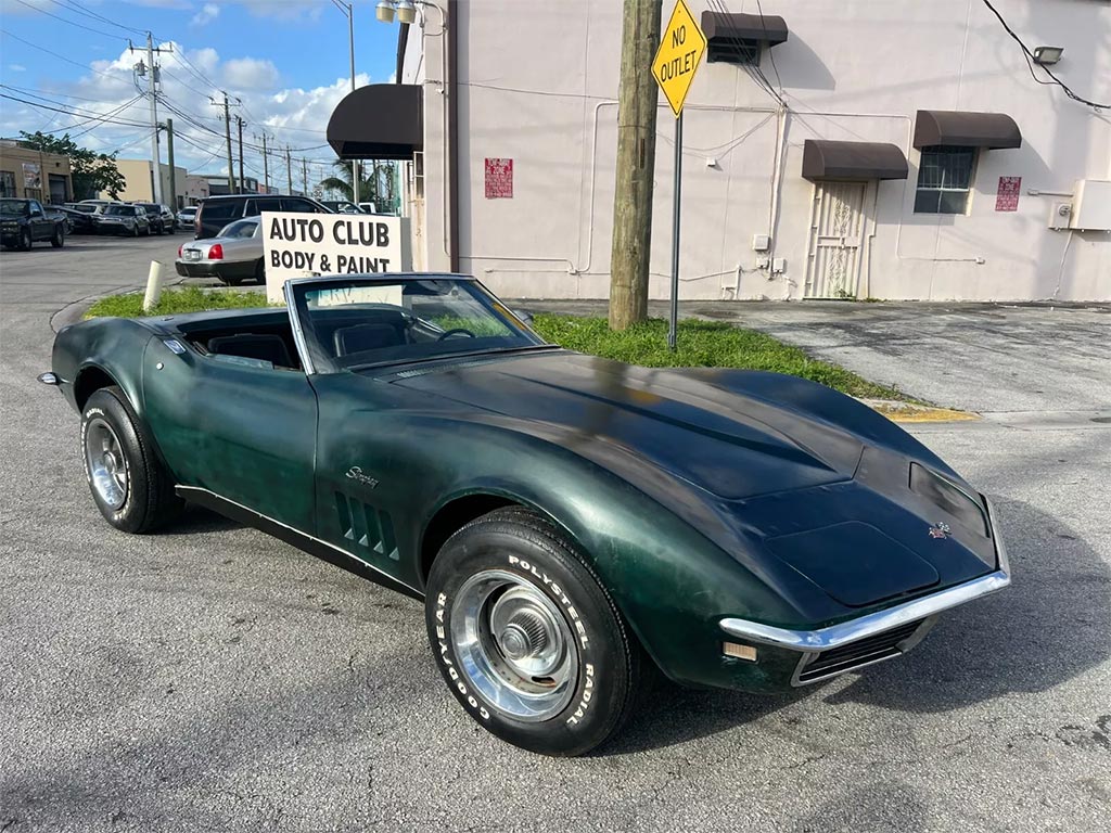 Corvettes for Sale: Barn Find 1969 Corvette Convertible Offered on eBay ...