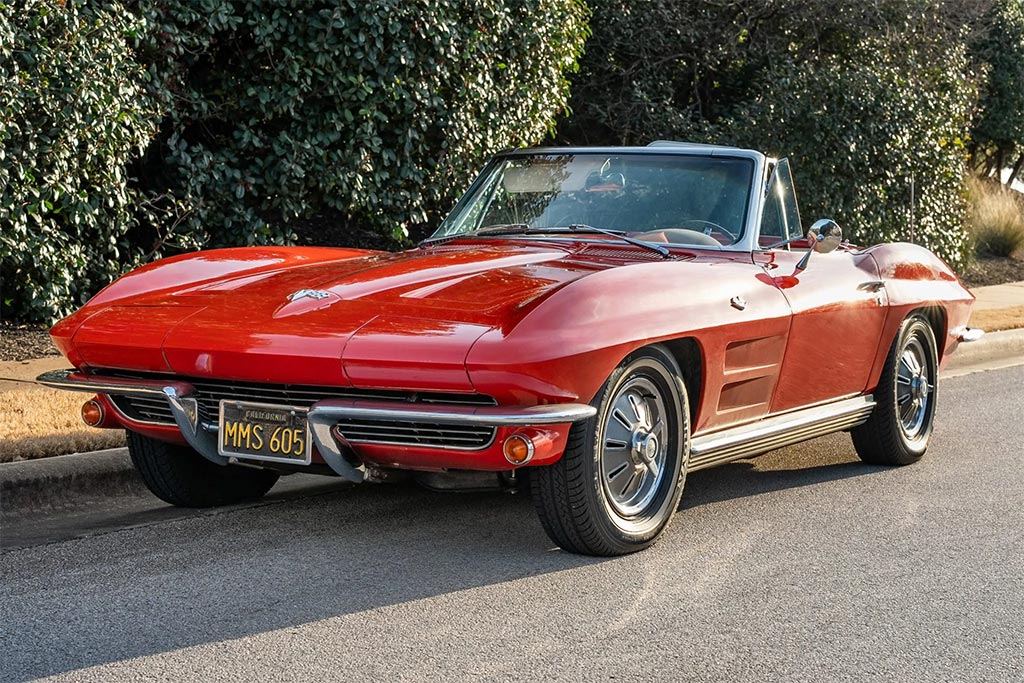 Corvettes for Sale: Red/White 1964 Corvette Convertible Offered on ...