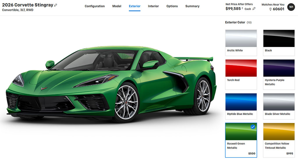 The 2026 Corvette Build and Buy Configurator is Now Live - Corvette ...