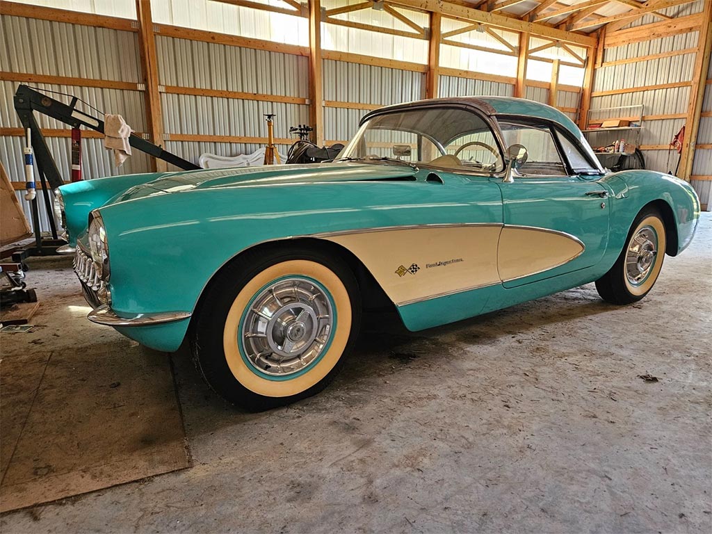 Corvettes for Sale: Former Fuelie 1957 Corvette Now Powered by a 350 V8 ...